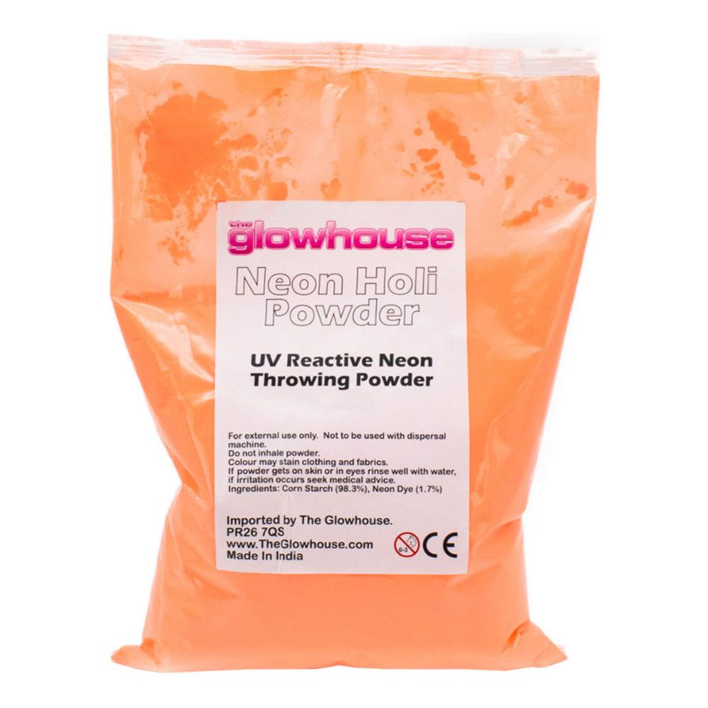 UV Neon Orange Powder - Partyhalli.fi