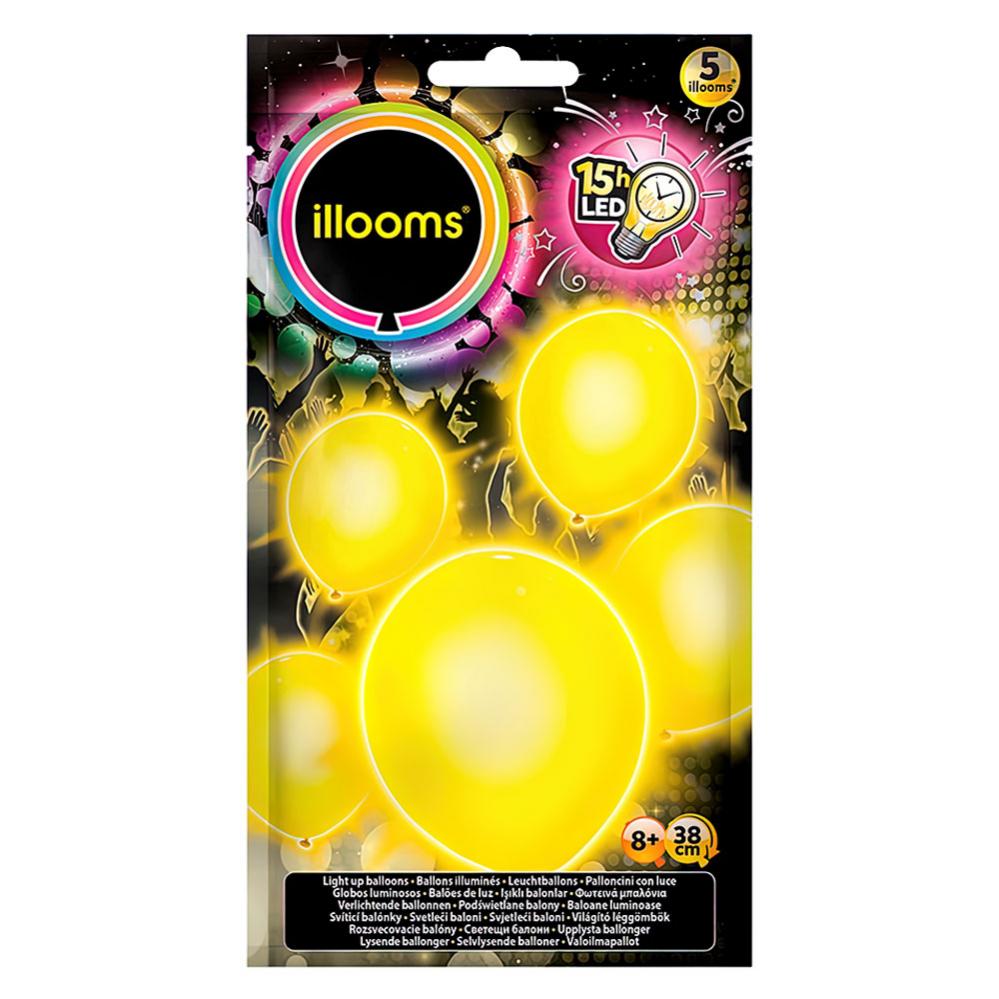 Illooms LED-ilmapallot Keltainen - Partyhalli.fi