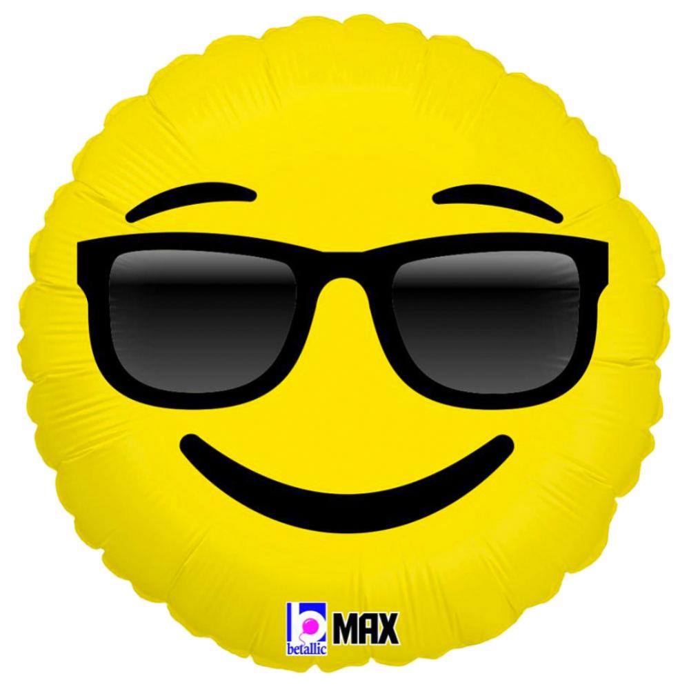 Folioilmapallo Aurinkolasit Emoji - Partyhalli.fi