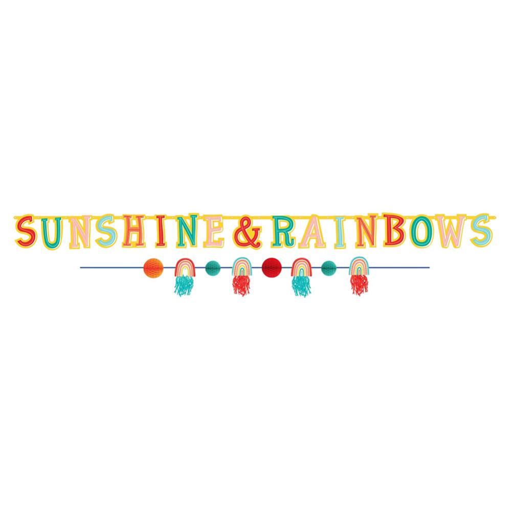 Sunshine & Rainbows Kirjainnauhat - Partyhalli.fi