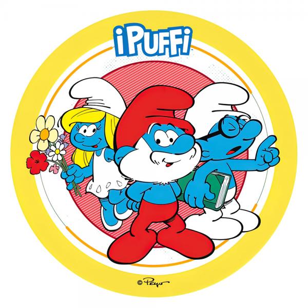 Smurffit Kakkukuva Sokerimassa - Partyhalli.fi