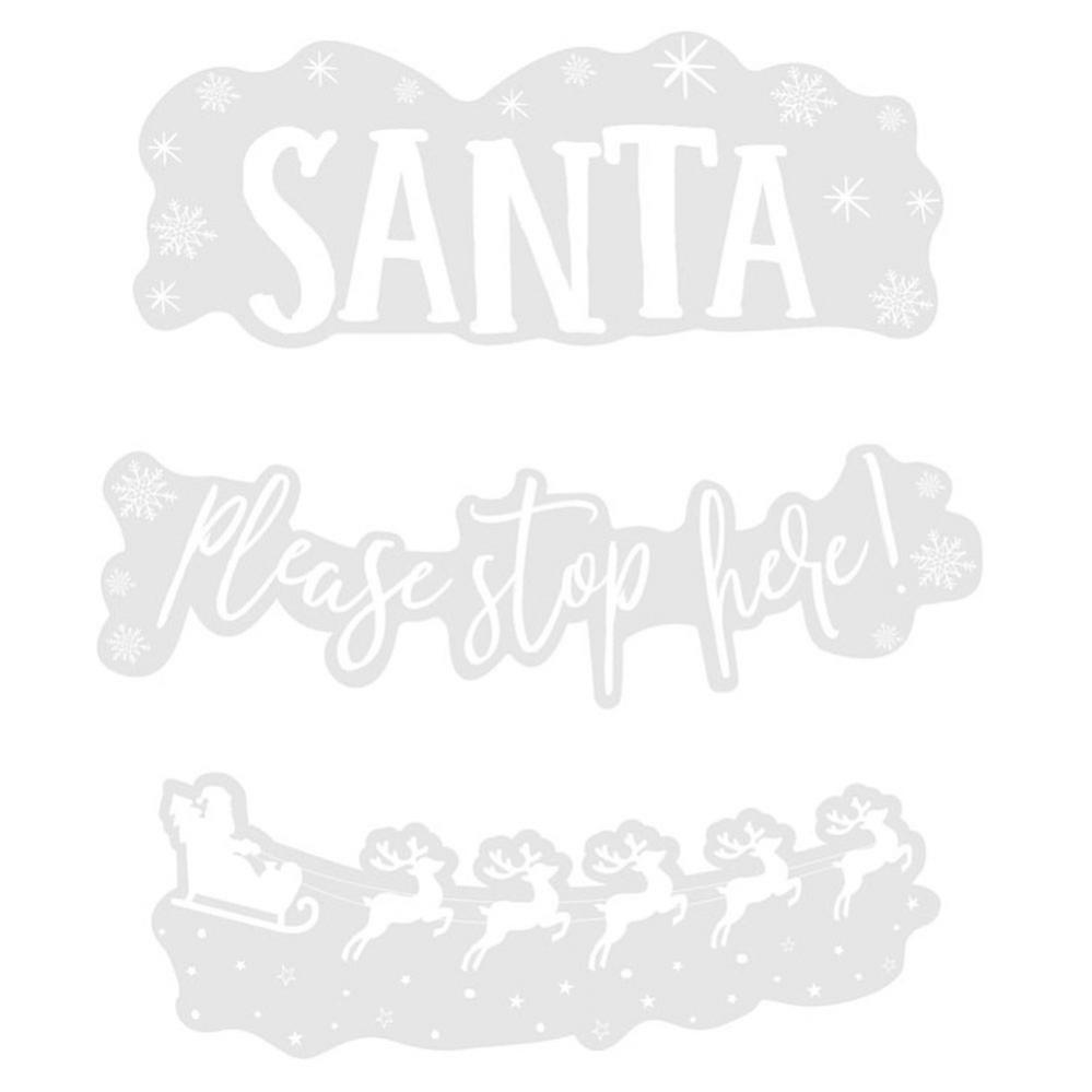 Joulupukki ja Reki Ikkunatarrat - Partyhalli.fi