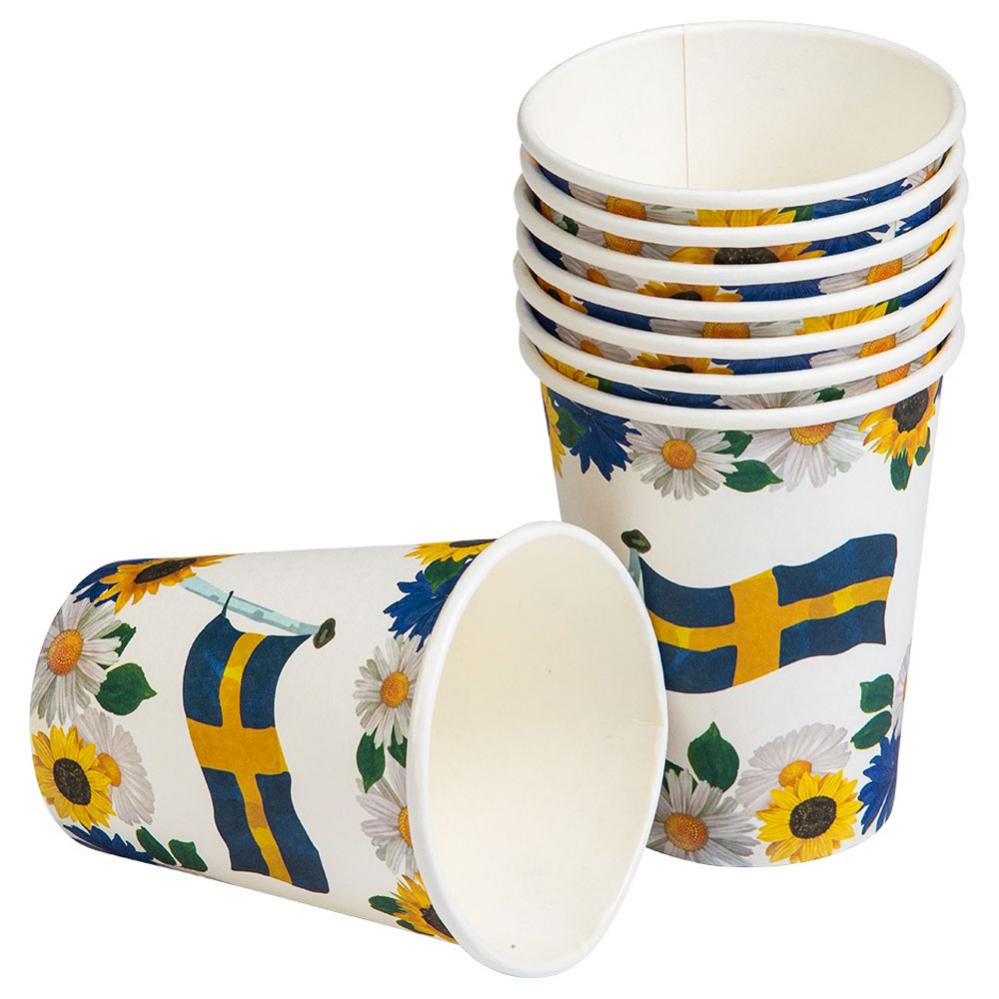 Ruotsin Lippu Pahvimukit - Partyhalli.fi