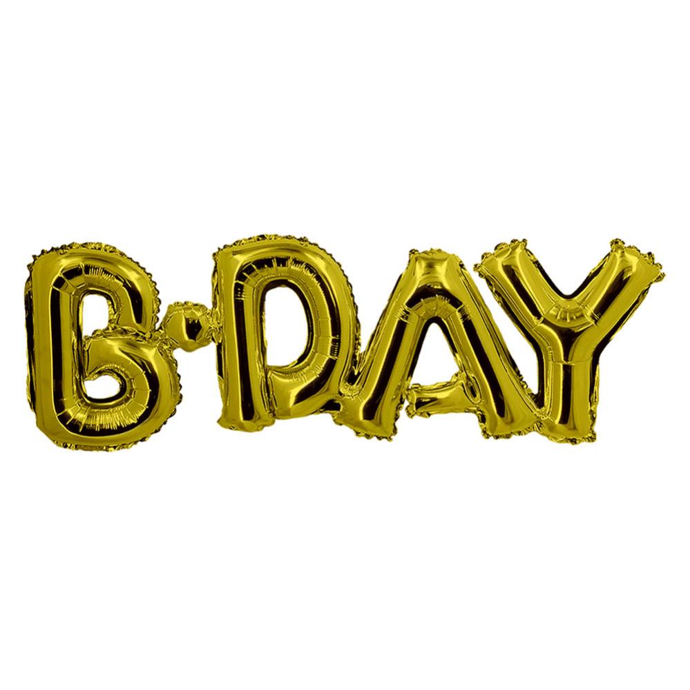 Happy B-Day 3D Foliopallo Golden Dusk - Partyhalli.fi