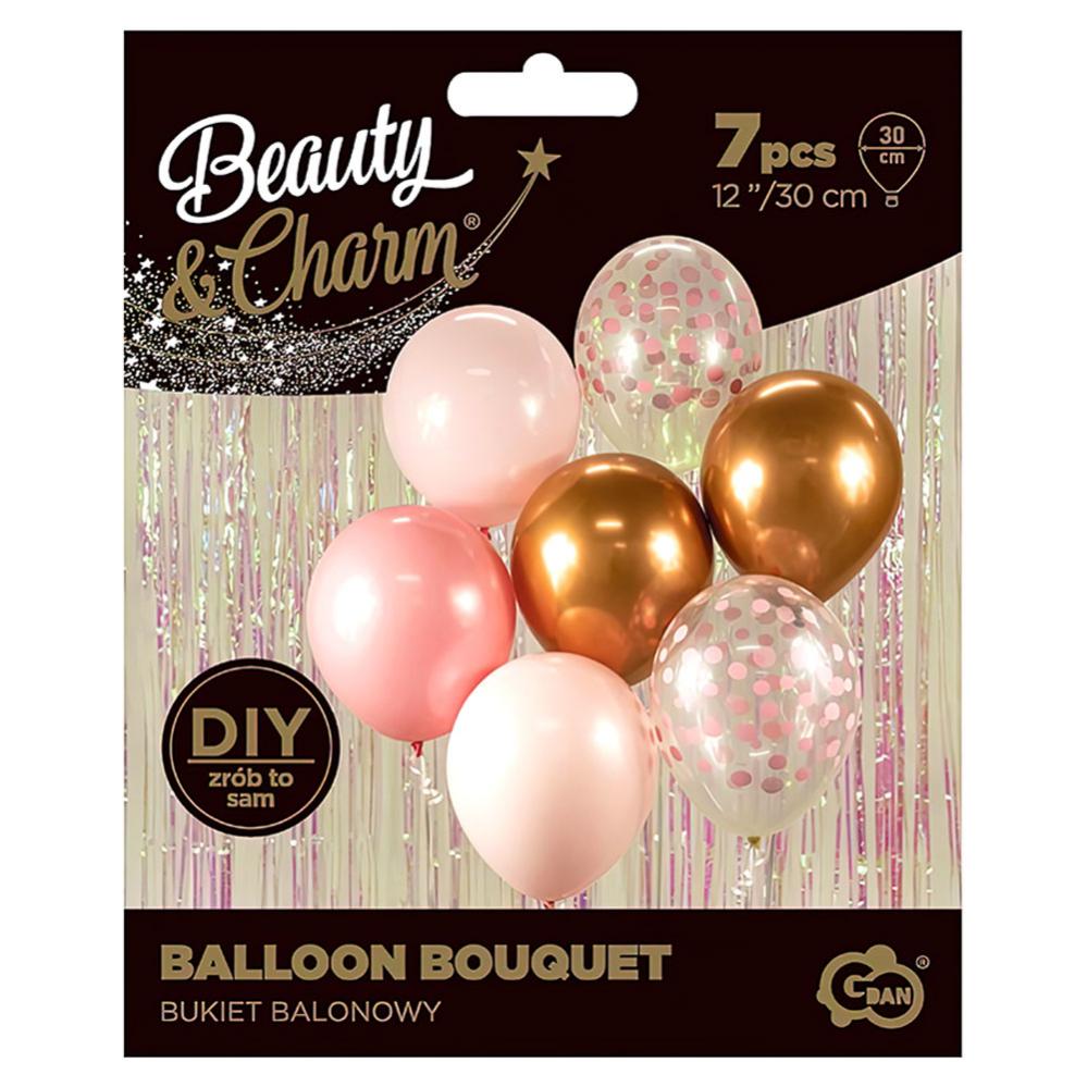 Ilmapallokimppu Vaaleanpinkki ja Kupari - Partyhalli.fi