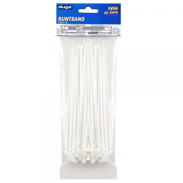 Nippusiteet Valkoinen 20cm - Partyhalli.fi