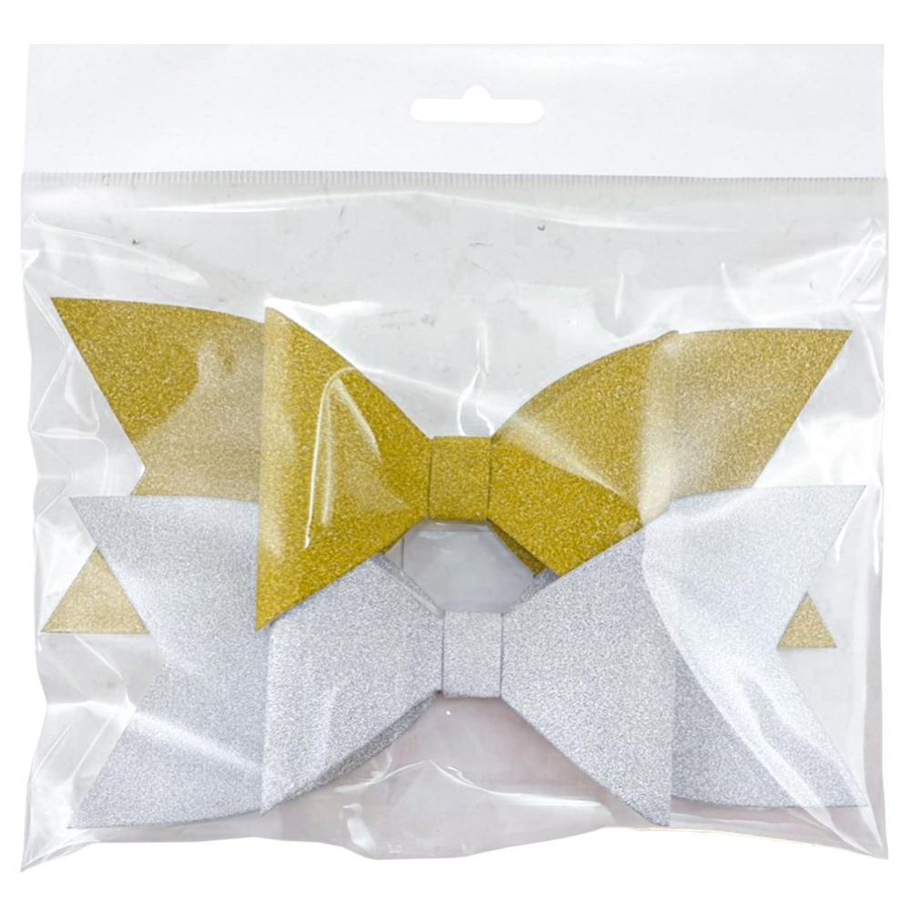 Koristeet Suuret Rusetit Hopea/Kulta - Partyhalli.fi