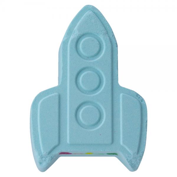 Sininen Kylpypommi Raketti - Partyhalli.fi