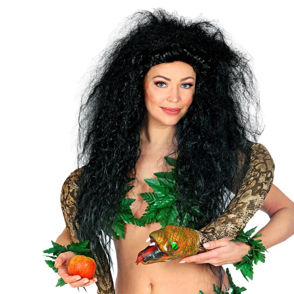 Pörröinen Noidan Peruukki Musta - Partyhalli.fi