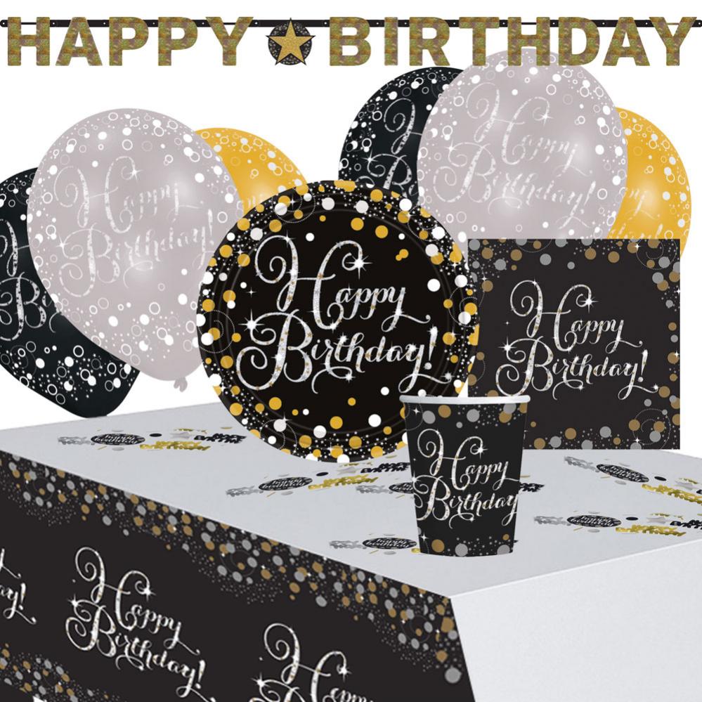 Sparkling Celebration Birthday Party Kit 8 hengelle - Partyhalli.fi