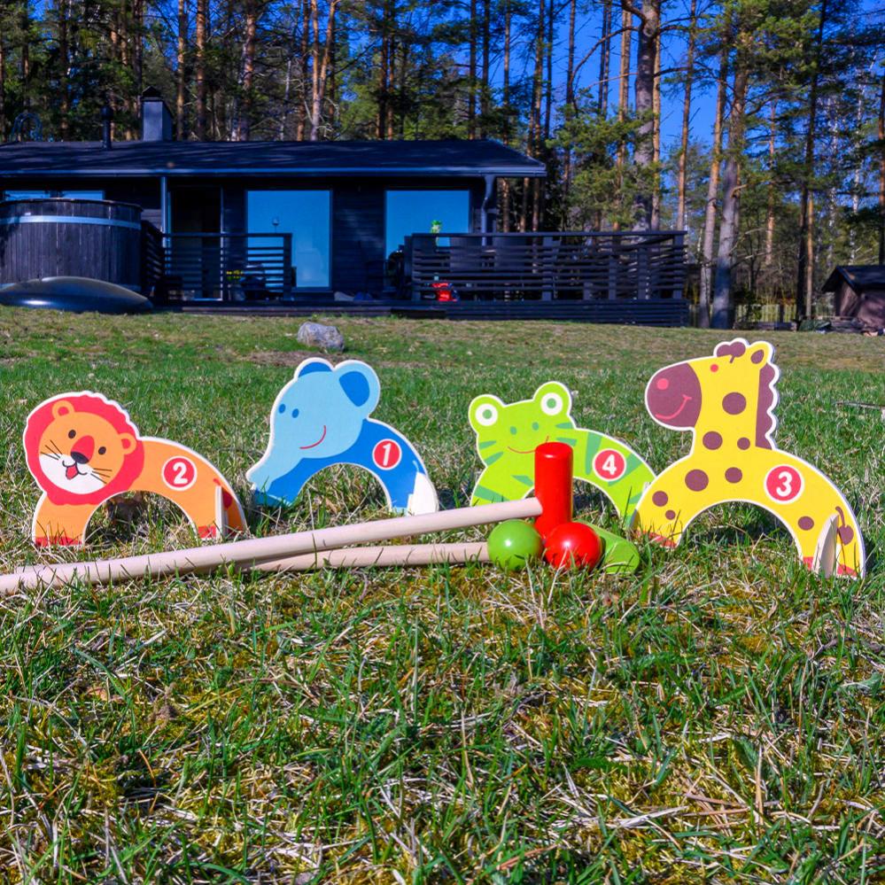 Krokettipeli Eläinaihe - Partyhalli.fi