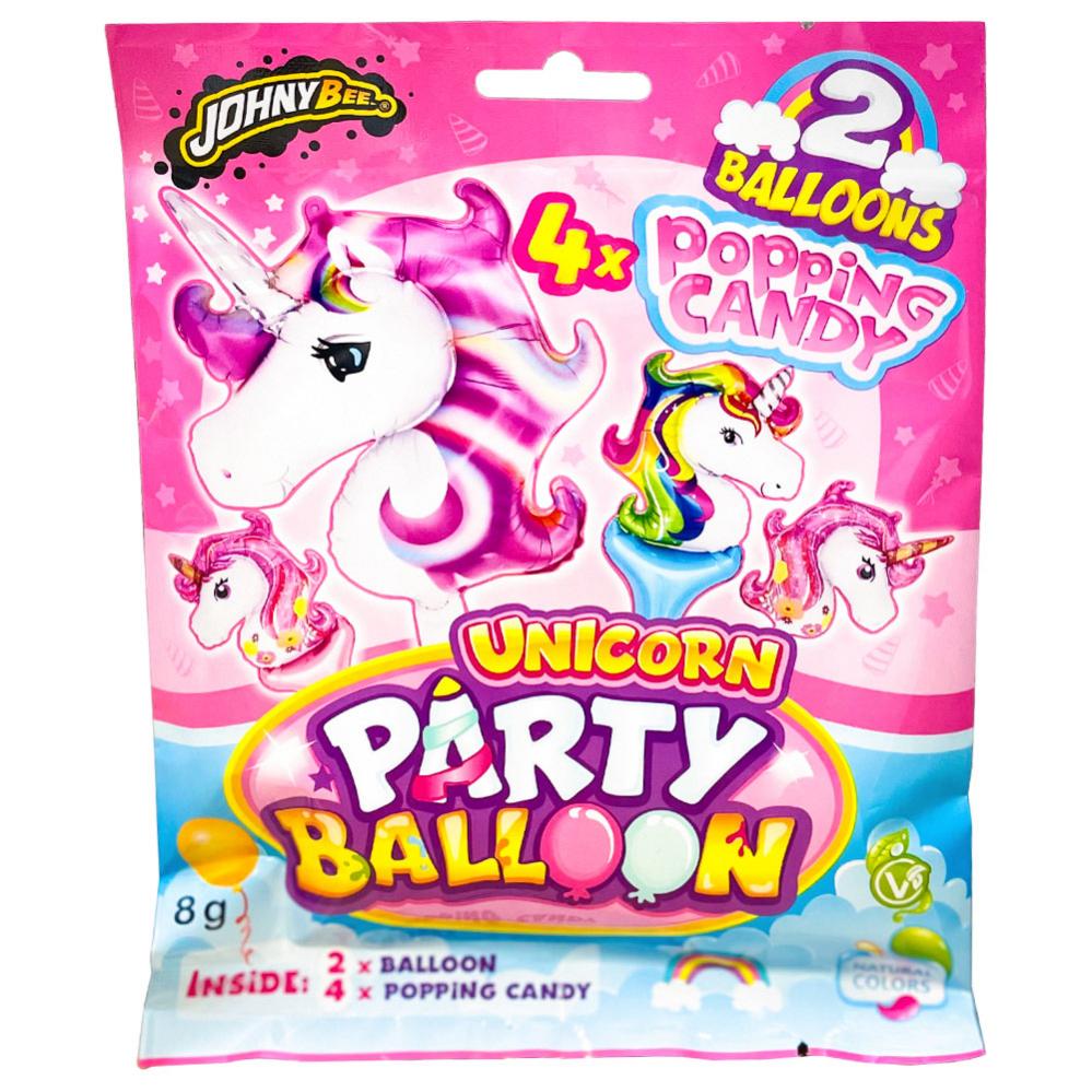 Unicorn Popping Candy Karkkia ja Ilmapalloja - Partyhalli.fi