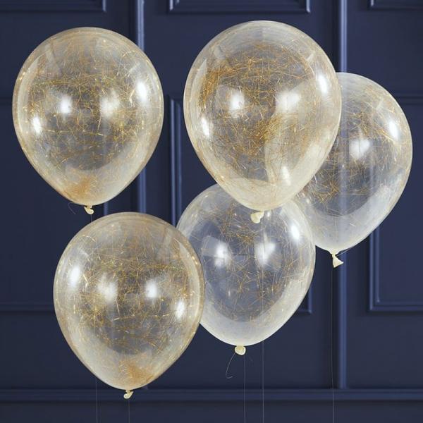 Konfetti-ilmapallot Kultanaisilla Enkelin Hiuksilla - Partyhalli.fi