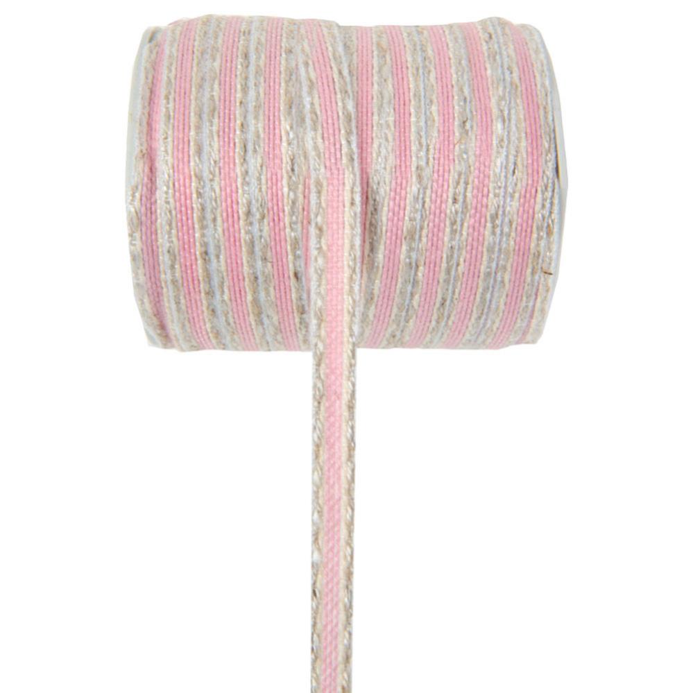 Nauha Vaaleanpunainen/Valkoinen - Partyhalli.fi