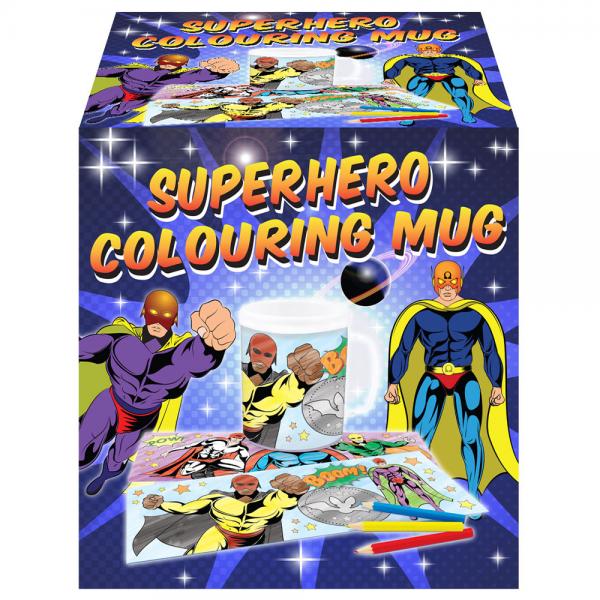 Väritettävä Supersankari Muki - Partyhalli.fi