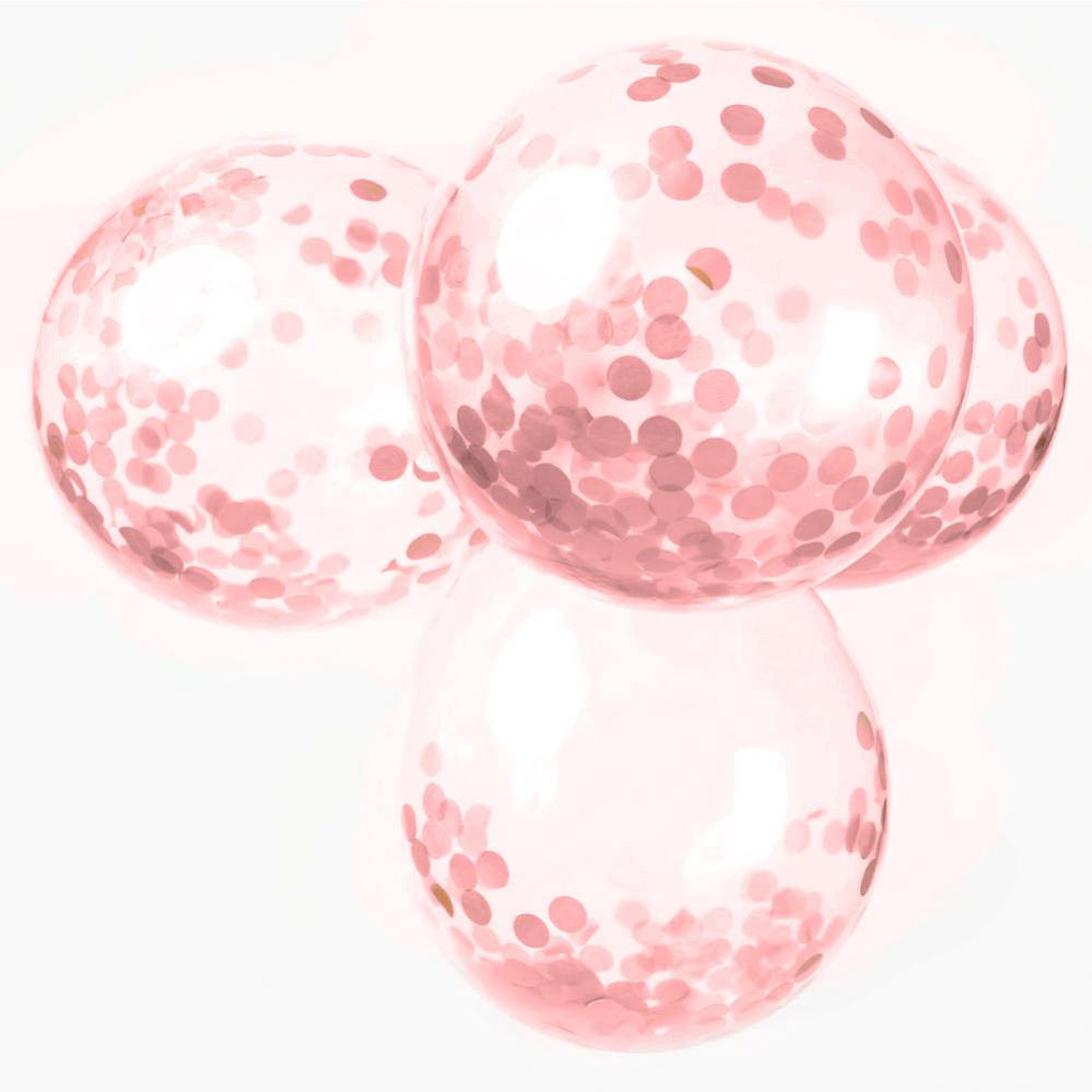 Pilkulliset Konfetti-ilmapallot Ruusukulta - Partyhalli.fi