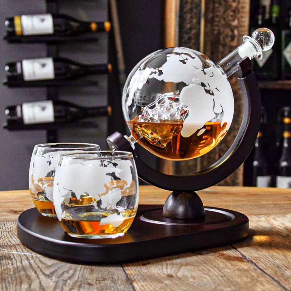 Maapallo Viskikarahvi Setti Deluxe - Partyhalli.fi