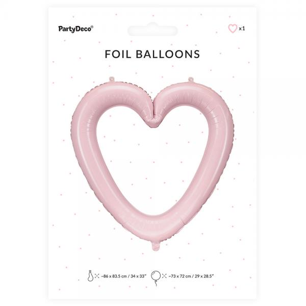 Folioilmapallo Ontto Sydän Pinkki - Partyhalli.fi