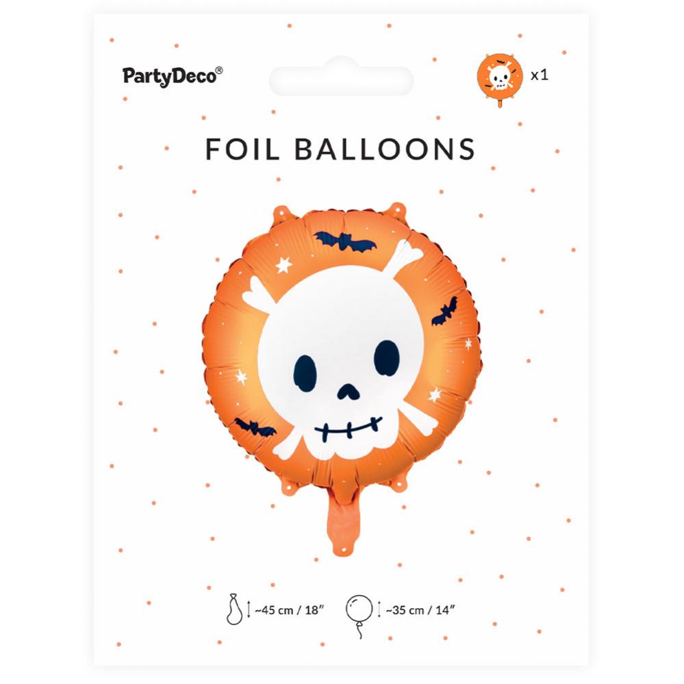Halloween Folioilmapallo Pääkallo - Partyhalli.fi