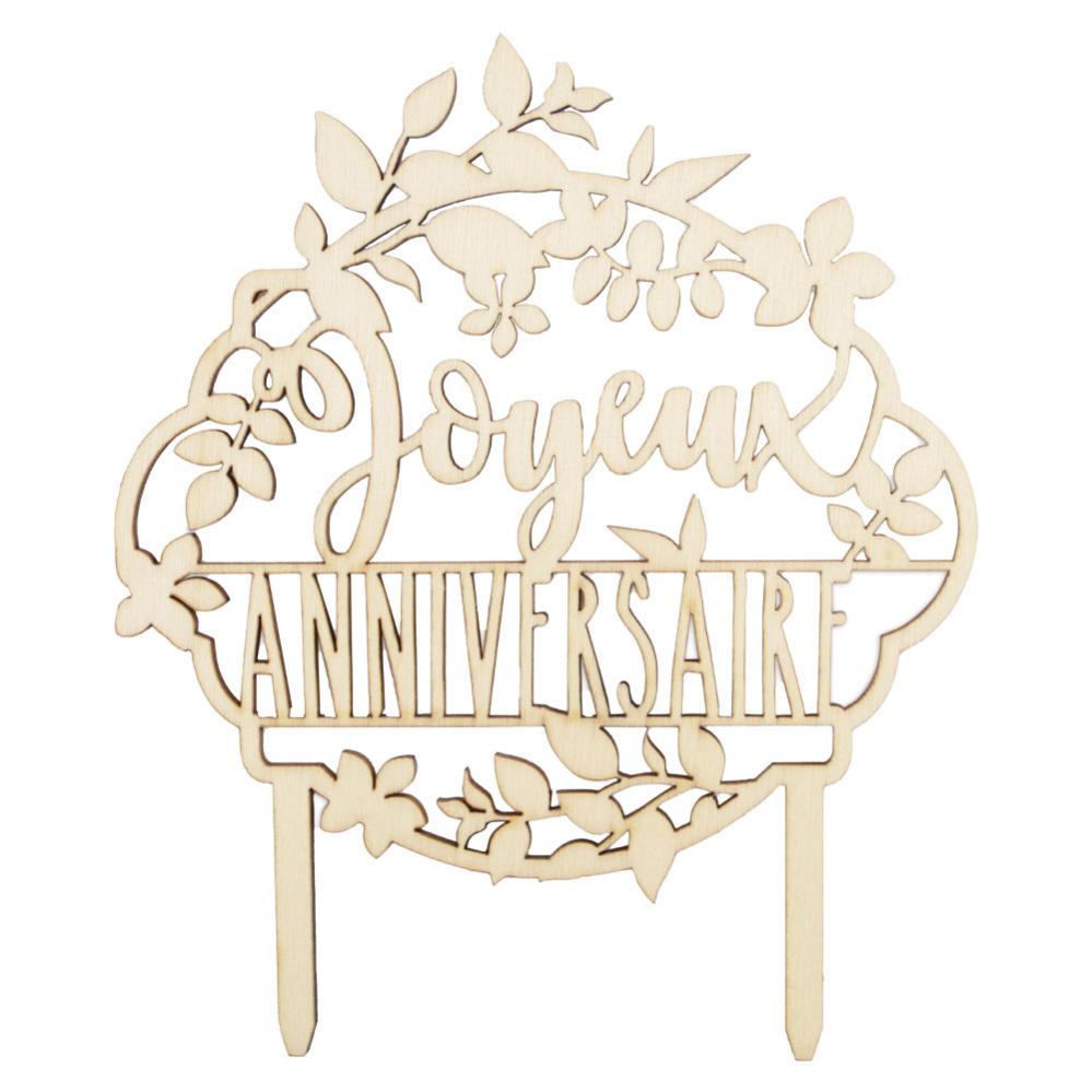 Cake Topper Joyeux Anniversaire Puinen - Partyhalli.fi