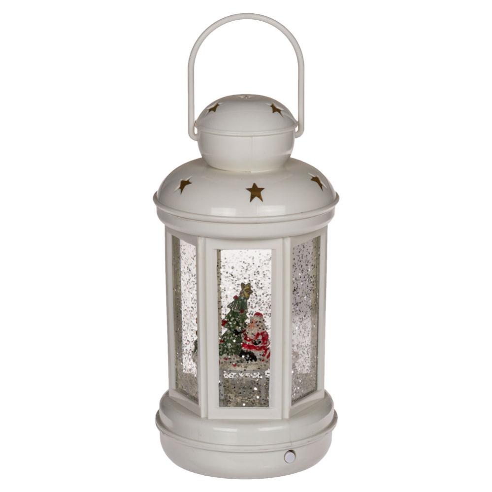 LED Lyhty Joulupukki Glitter - Partyhalli.fi