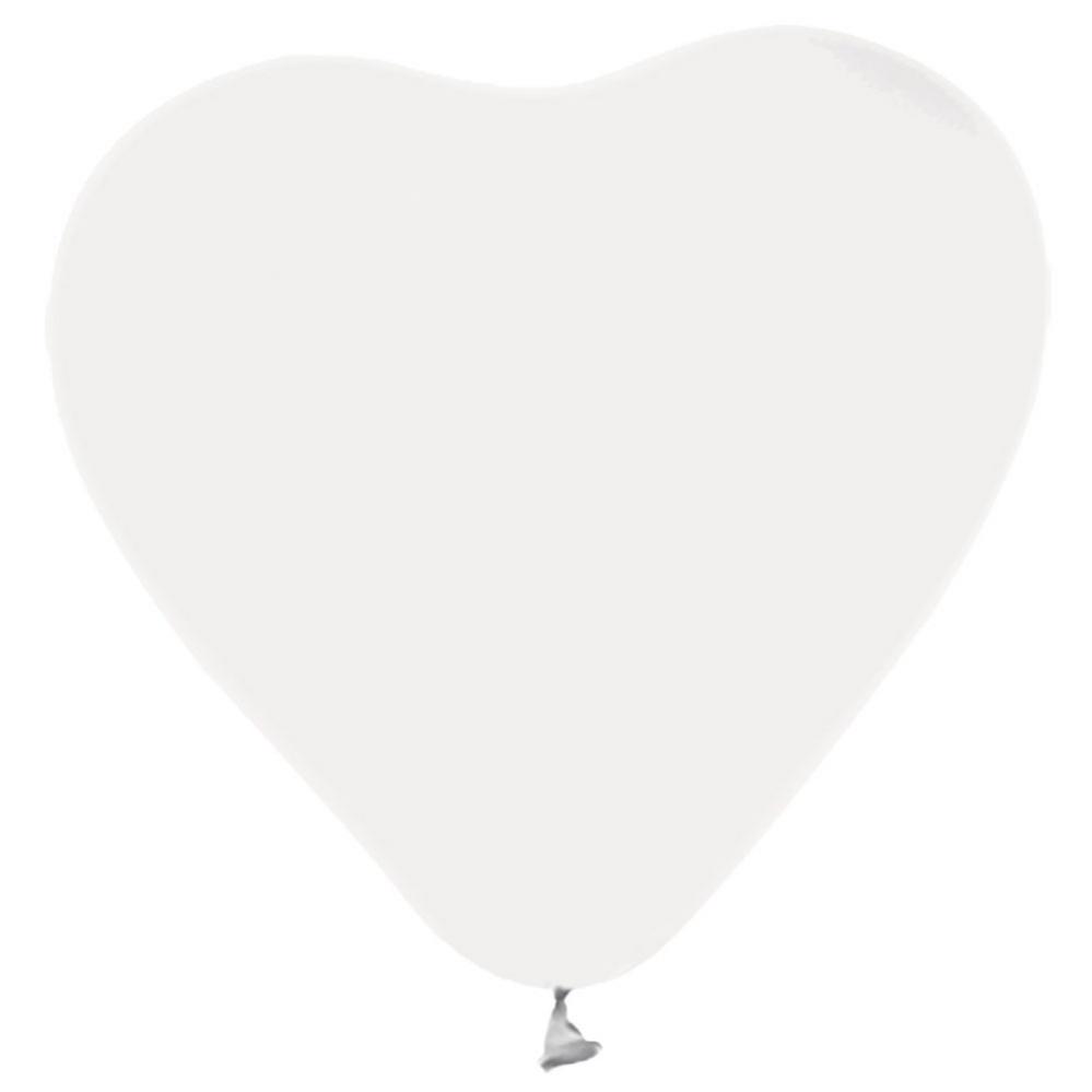 Sydämenmuotoiset Ilmapallot Valkoinen - Partyhalli.fi