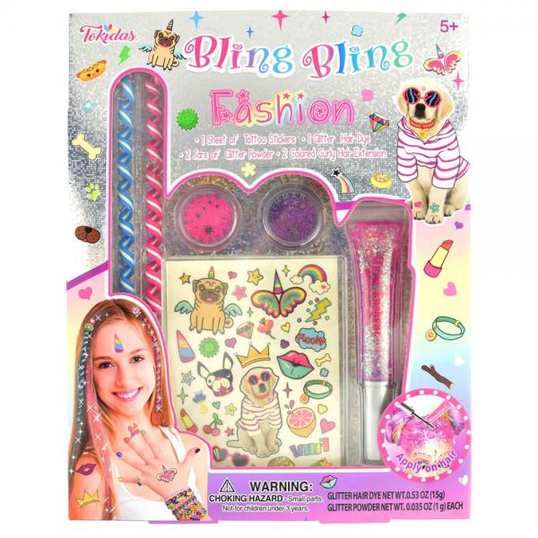 Bling Bling Lasten Hius & Tatuoinnit Kit - Partyhalli.fi