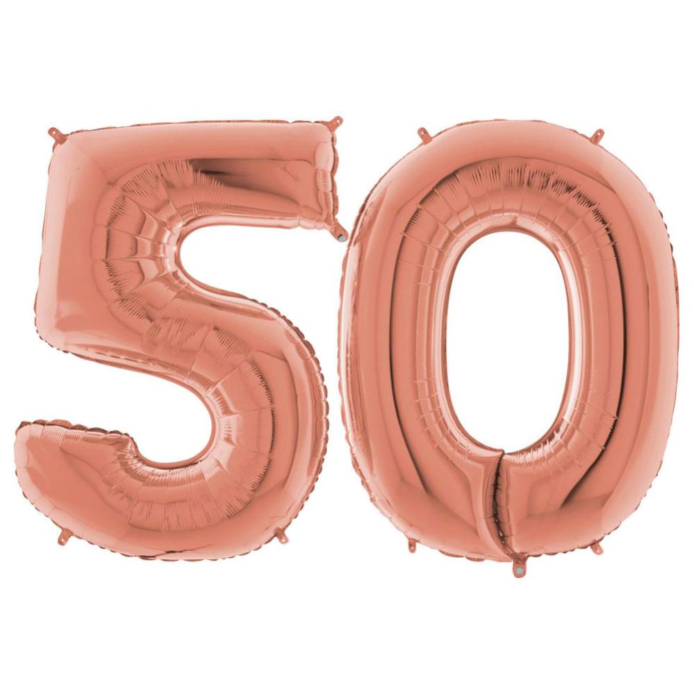 Numeroilmapallo 50 Ruusukulta - Partyhalli.fi
