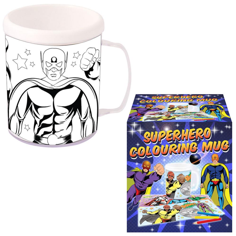 Väritettävä Supersankari Muki - Partyhalli.fi