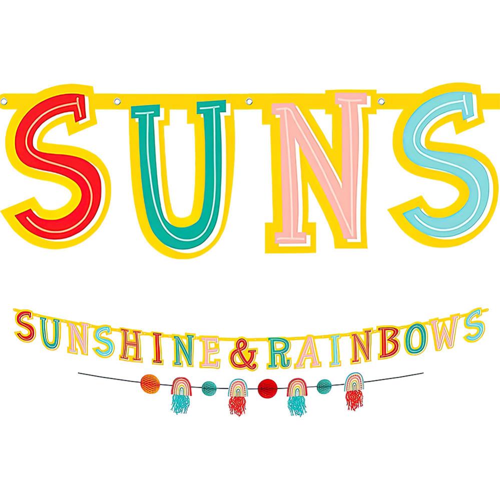 Sunshine & Rainbows Kirjainnauhat - Partyhalli.fi