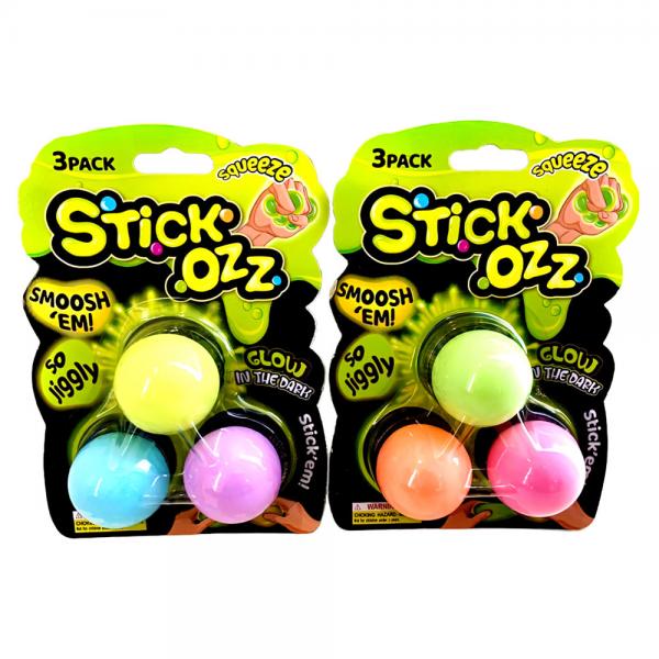 Stick Ozz Puristelupallot Glow in the Dark - Partyhalli.fi