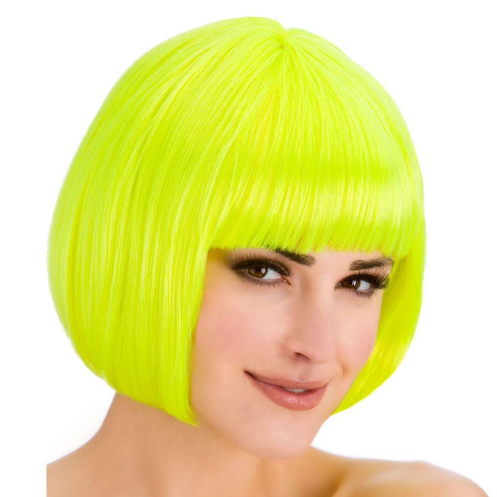 Neonkeltainen Diivaperuukki - Partyhalli.fi