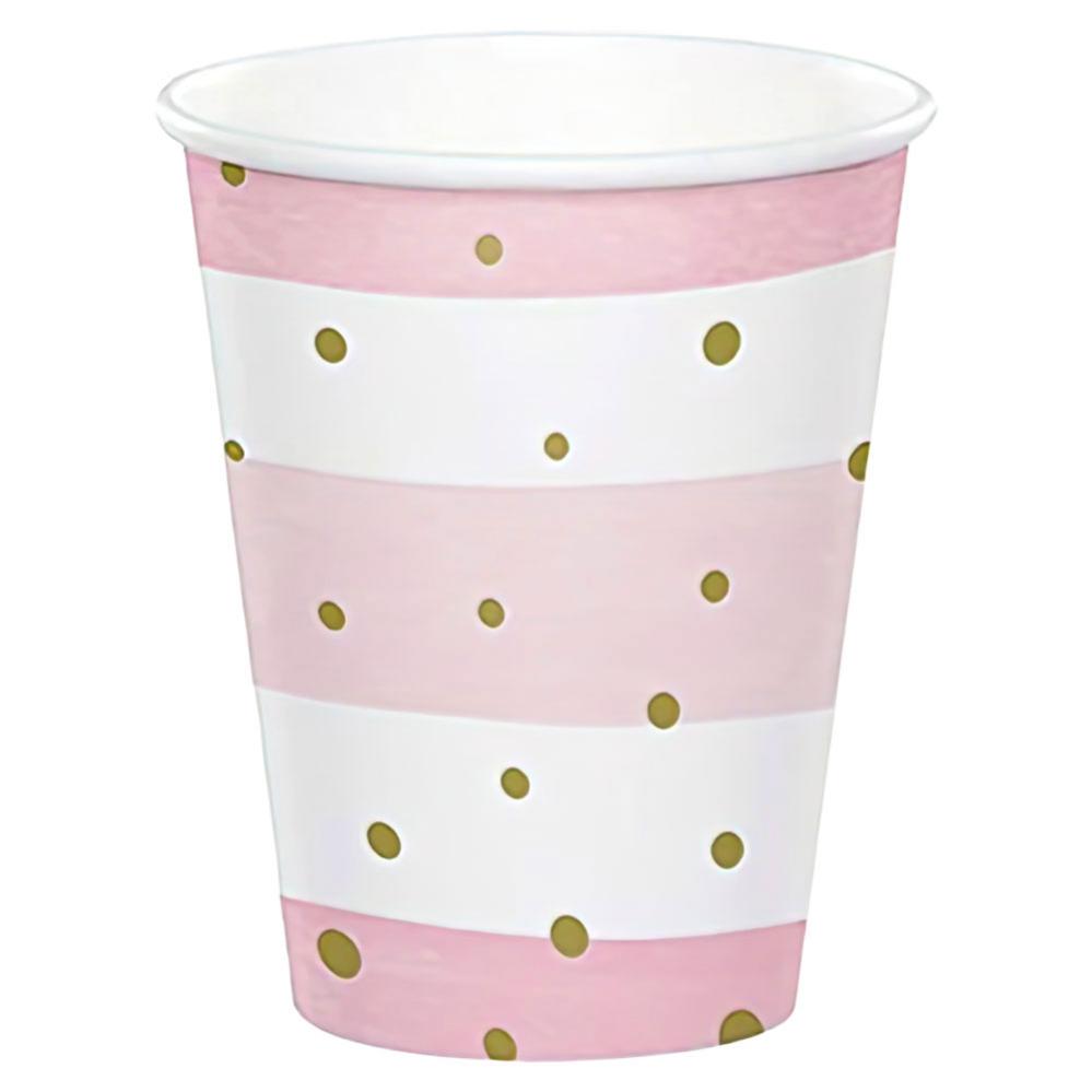 Pahvimukit Kulta ja Vaaleanpinkki - Partyhalli.fi