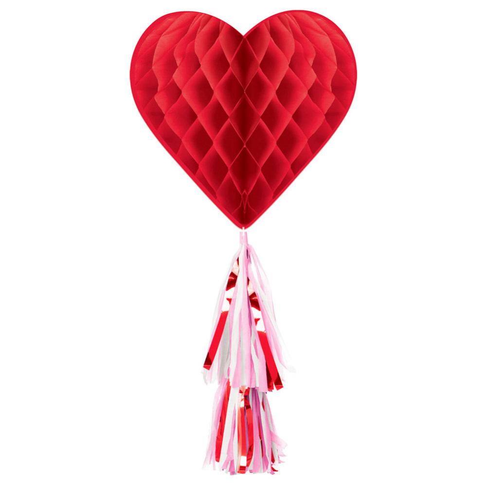 Roikkuva Hunajakenno Koriste Sydän - Partyhalli.fi