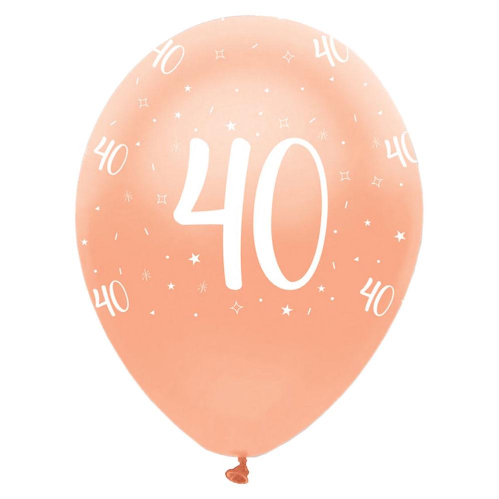 40 Ilmapallot Helmiäisruusukulta - Partyhalli.fi