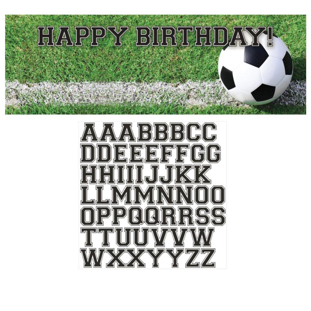 DIY Happy Birthday Banderolli Football Party - Partyhalli.fi