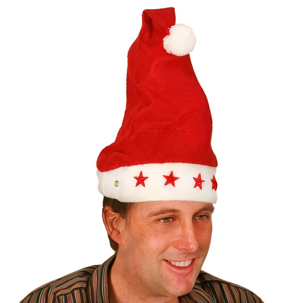 Vilkkuva ja Soiva Joulupukin Lakki - Partyhalli.fi