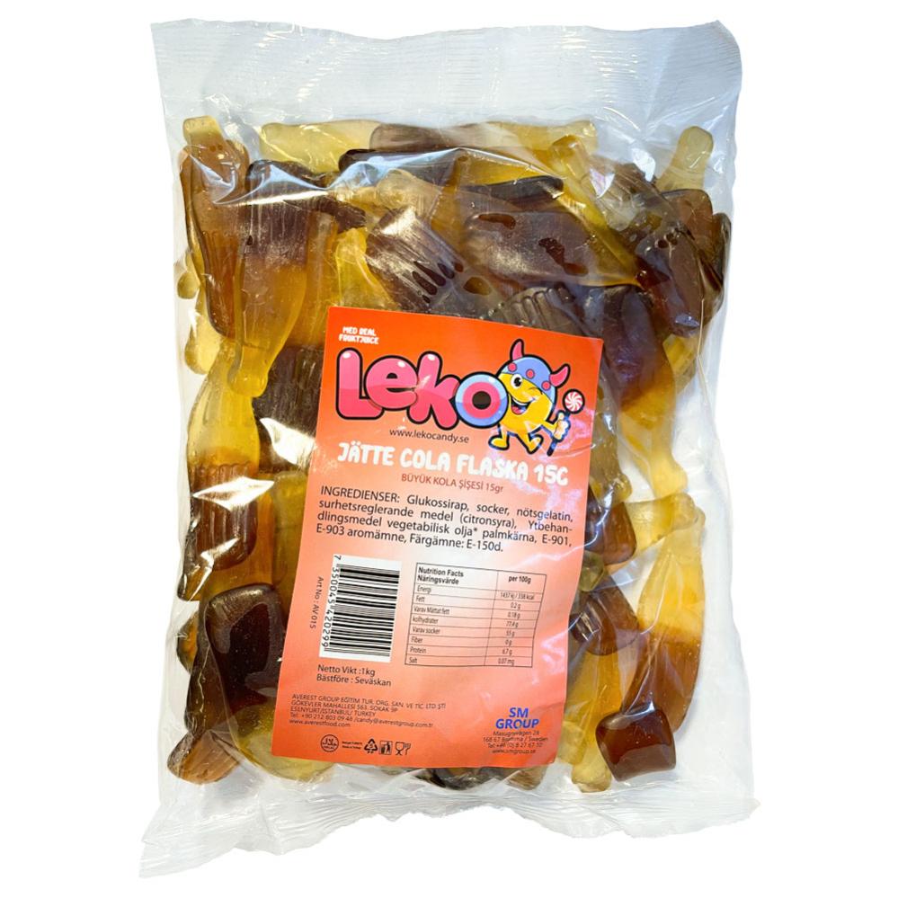 Suuret Cola-Pullo Karkit 1 Kg - Partyhalli.fi