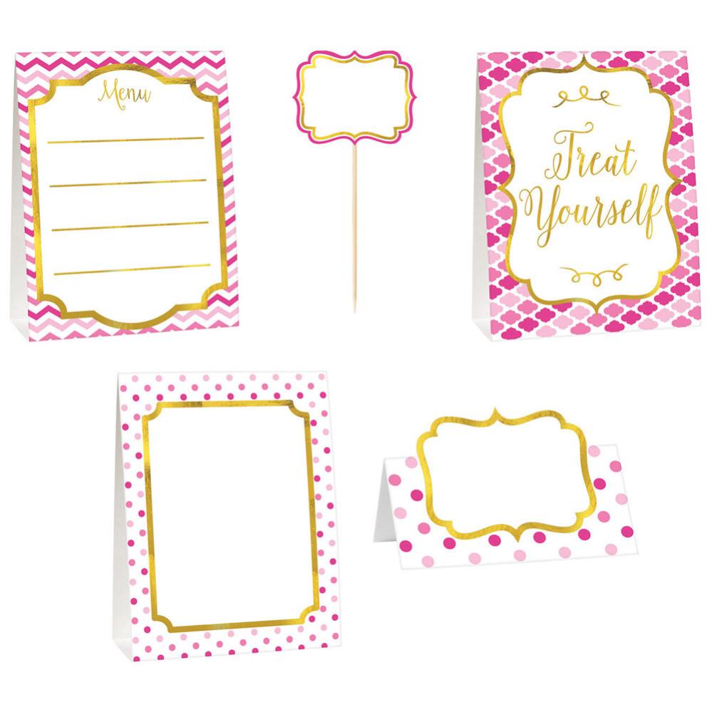 Buffetti Koristesetti Vaaleanpunainen - Partyhalli.fi