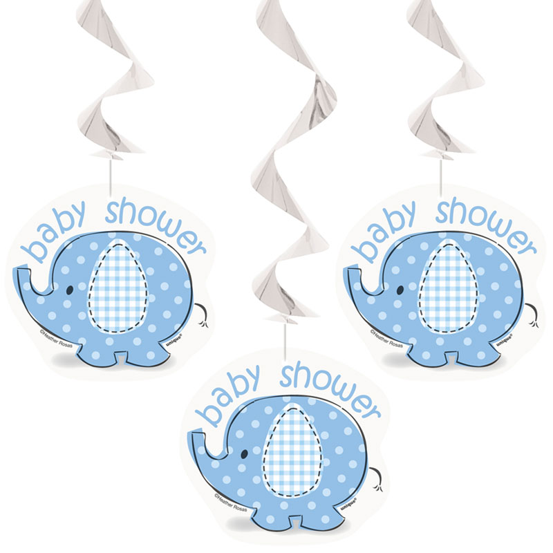 Baby Shower Boy Riippuvat Koristeet Umbrellaphant - Partyhalli.fi