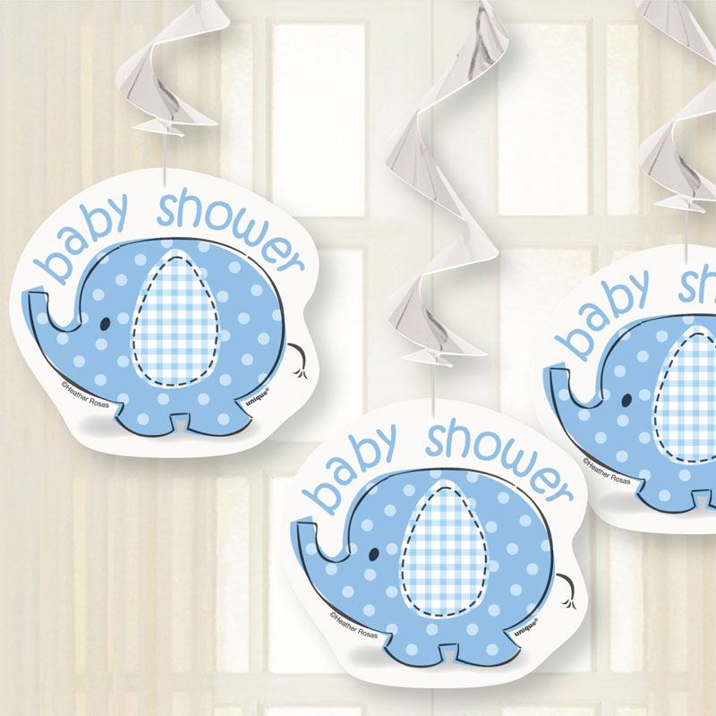 Baby Shower Boy Riippuvat Koristeet Umbrellaphant - Partyhalli.fi